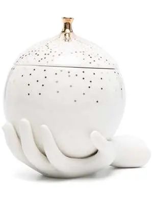 Jonathan Adler Gilded Eve Ceramic Box - White