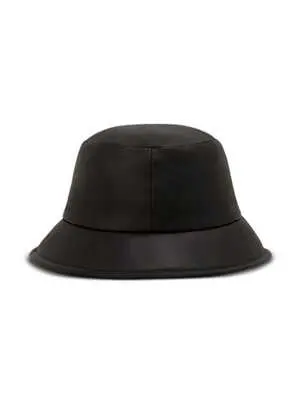 AMI Paris Logo-plaque Leather Bucket Hat
