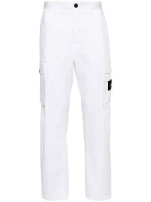 Stone Island Straight-leg Cotton Trousers