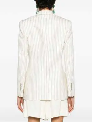 TOM FORD Striped Double-breasted Twill Blazer - Neutrals