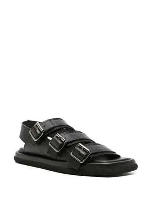 Moma Lux Buckled Leather Sandals