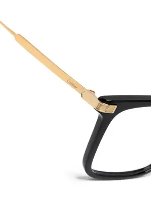 CARTIER Logo-engraved Square-frame Glasses