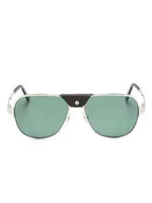 CARTIER Santos De Pilot Sunglasses - Silver