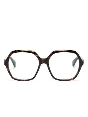 Cartier Double C Décor Square-frame Glasses - Brown
