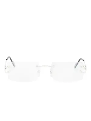 CARTIER Rectangle-frame Glasses - Silver