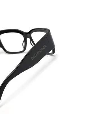 Balenciaga Logo-engraved Square-frame Glasses