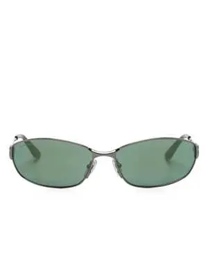 Balenciaga Bb0336s Oval-frame Sunglasses - Grey