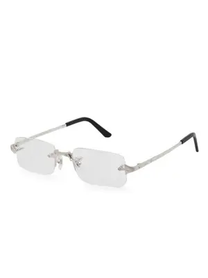 Cartier Square-frame Glasses - Silver