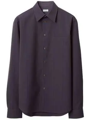 Burberry Striped Wool Shirt - Purple