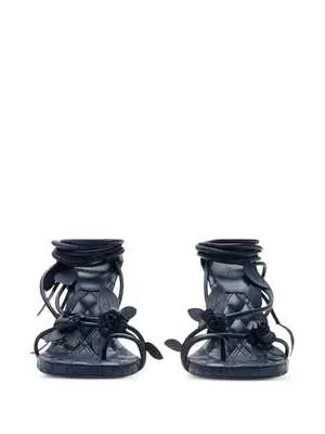 Burberry Ivy Flora Leather Sandals - Blue