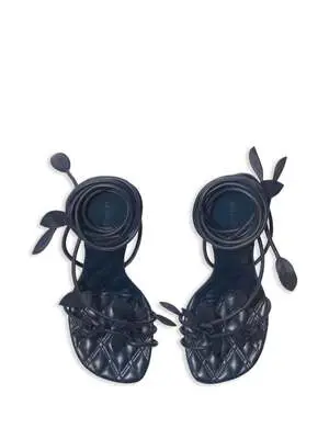 Burberry Ivy Flora Leather Sandals - Blue