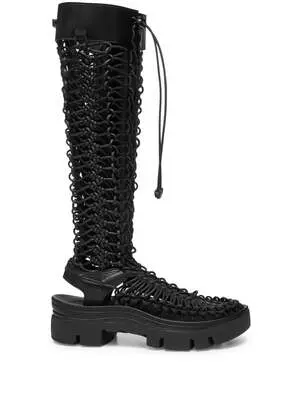 Noir Kei Ninomiya Caged Knee-high Boots