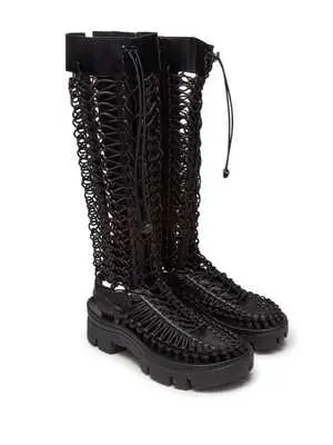 Noir Kei Ninomiya Caged Knee-high Boots