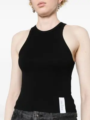 Rokh Ribbed Tank Top - Black