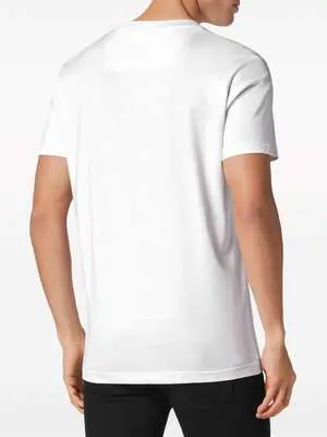 Philipp Plein Dripping Skull Cotton T-shirt - White