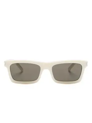 Saint Laurent Betty Square Frame Sunglasses Neutrals