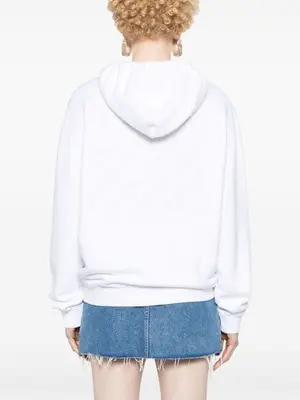 Off-White Logo-print Cotton Hoodie - White