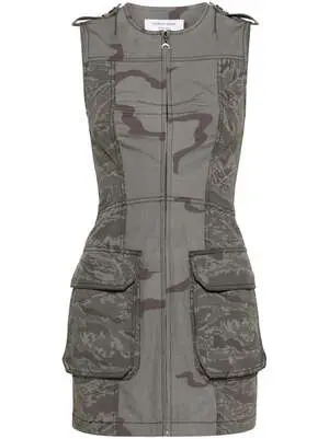 MARINE SERRE Regenerated Camouflage Mini Dress