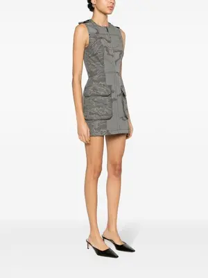MARINE SERRE Regenerated Camouflage Mini Dress