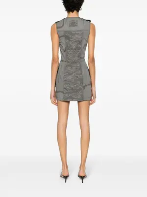 MARINE SERRE Regenerated Camouflage Mini Dress