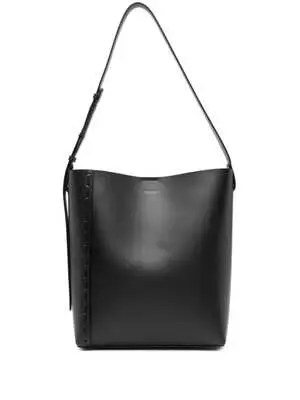 JIL SANDER Medium Leather Tote Bag - Black