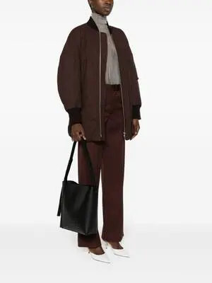 JIL SANDER Medium Leather Tote Bag - Black