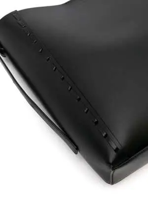 JIL SANDER Medium Leather Tote Bag - Black