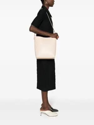 JIL SANDER Medium Leather Tote Bag - Neutrals