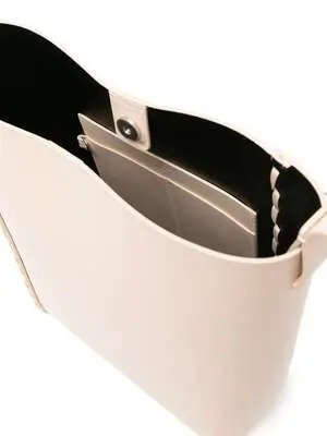 JIL SANDER Medium Leather Tote Bag - Neutrals