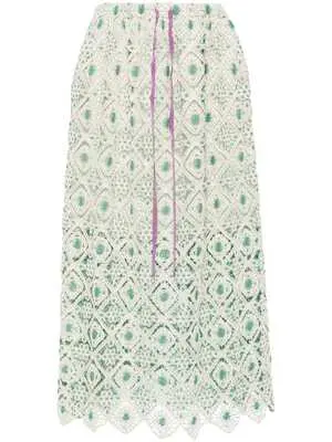 La DoubleJ Macramé Midi Skirt