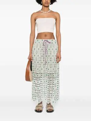 La DoubleJ Macramé Midi Skirt