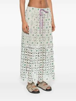 La DoubleJ Macramé Midi Skirt