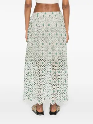 La DoubleJ Macramé Midi Skirt