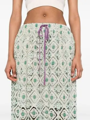 La DoubleJ Macramé Midi Skirt