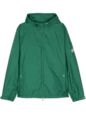 Moncler Etiache Logo-patch Jacket - Green