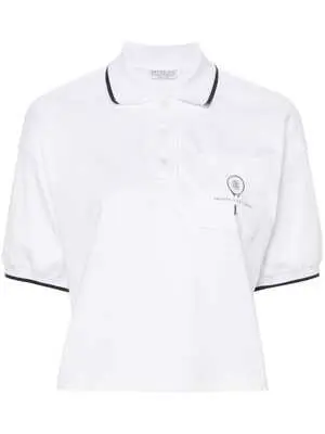 Brunello Cucinelli Cropped Cotton Polo Shirt
