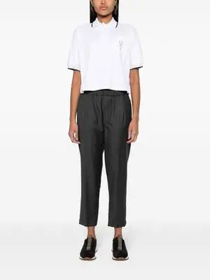Brunello Cucinelli Cropped Cotton Polo Shirt