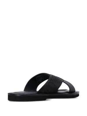 Emporio Armani Logo-strap Leather Sandals