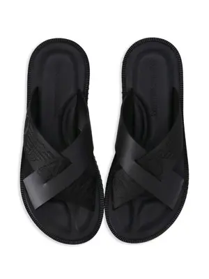 Emporio Armani Logo-strap Leather Sandals
