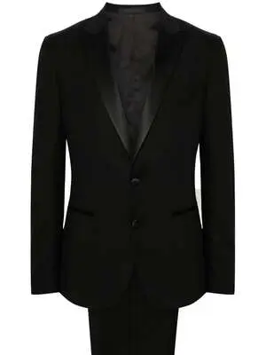 Corneliani Virgin-wool Three-piece Suit - Black