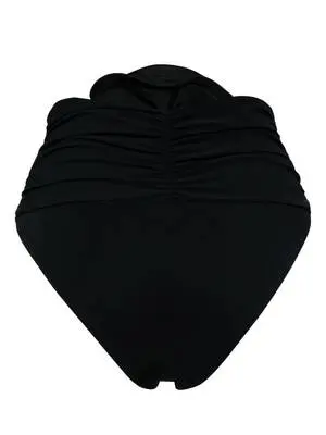 Magda Butrym Floral Appliqué Bikini Bottom - Black