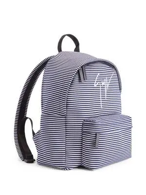 GIUSEPPE ZANOTTI Striped Logo Backpack
