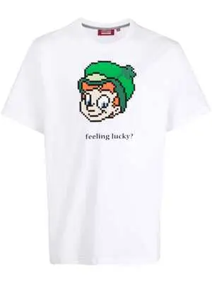MOSTLY HEARD RARELY SEEN Feeling Lucky Cotton T-shirt - White