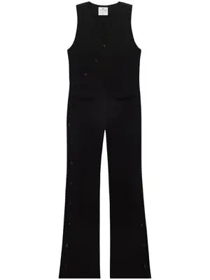 COURREGES V-neck Tailored Jumpsuit - Black