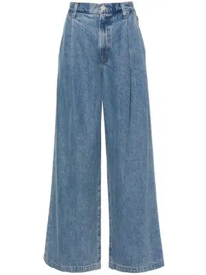 AGOLDE Ellis Mid-rise Wide-leg Jeans - Blue
