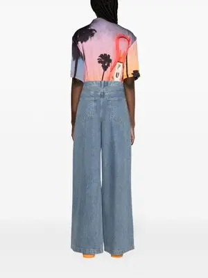 AGOLDE Ellis Mid-rise Wide-leg Jeans - Blue