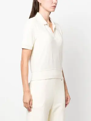 SPORTY & RICH V-neck Polo Top