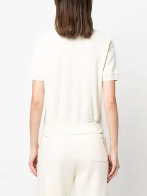 SPORTY & RICH V-neck Polo Top