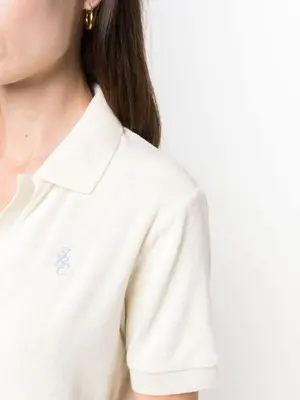 SPORTY & RICH V-neck Polo Top