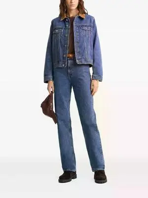 Sporty & Rich Contrasting-collar Denim Jacket